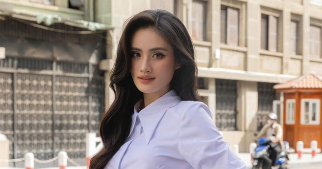 Ý Nhi gây chú ý với phong cách sơ mi trắng tối giản