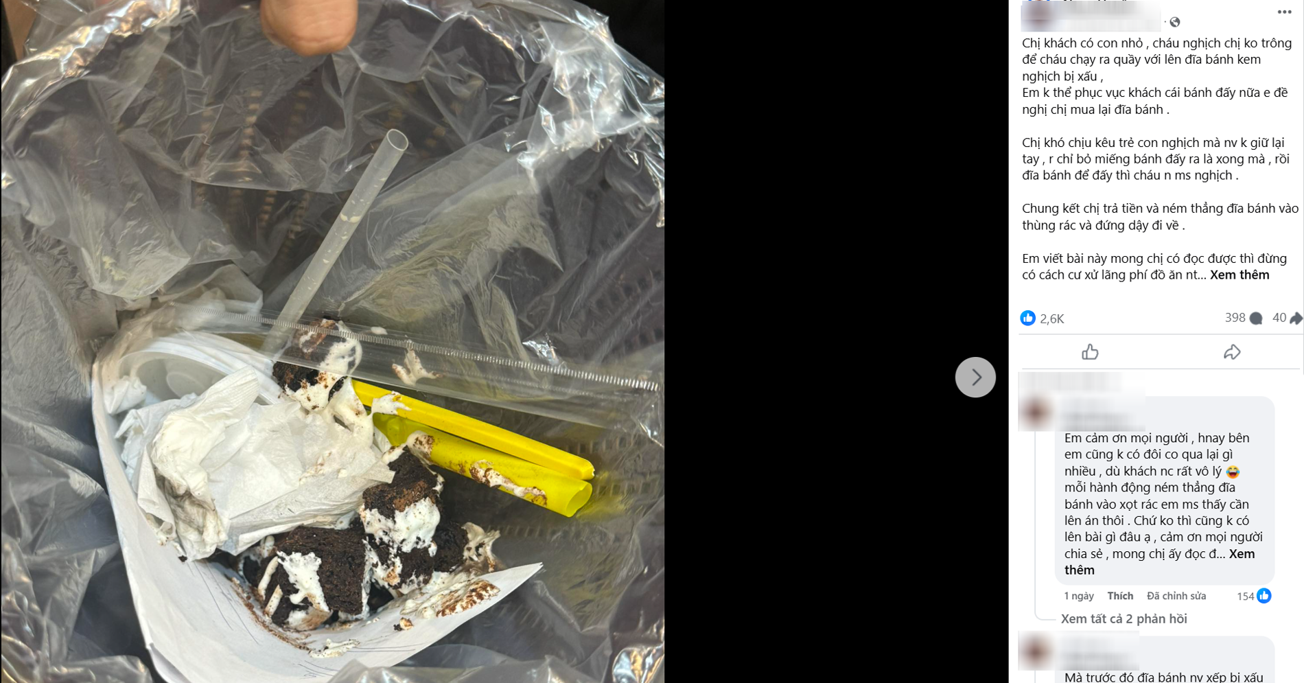 Vứt bánh ngọt vào sọt rác, phụ huynh Hà Nội gây 'bão' mạng chuyện dạy con