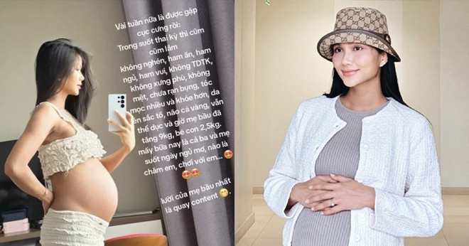 Vóc dáng gây ngỡ ngàng cuối thai kỳ của H'Hen Niê
