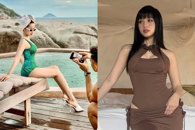 Tâm Tít khoe chân dài, vòng 3 'căng đét' trong hình ảnh do quý tử chụp