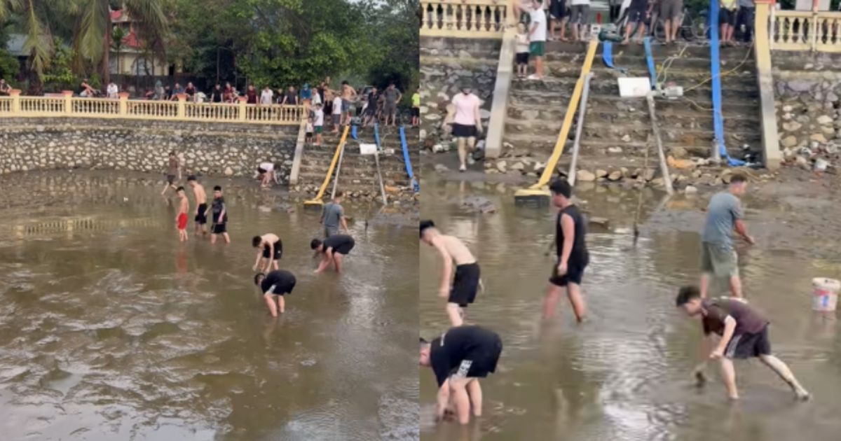 Tát cạn giếng làng để tìm vàng